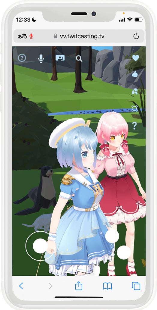 3Dのバーチャル空間でライブ配信に参加できる「ツイキャスVV」がiOSサポート ブラウザーだけでキャラ同士の会話も | PANORA