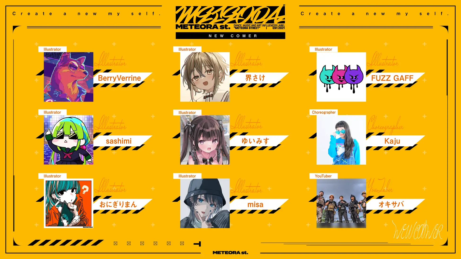 「METEORA st.」にNFT ART界の雄参画 サバイバルゲーム日本No.1YouTuberオキサバ、振付師kajuも | PANORA