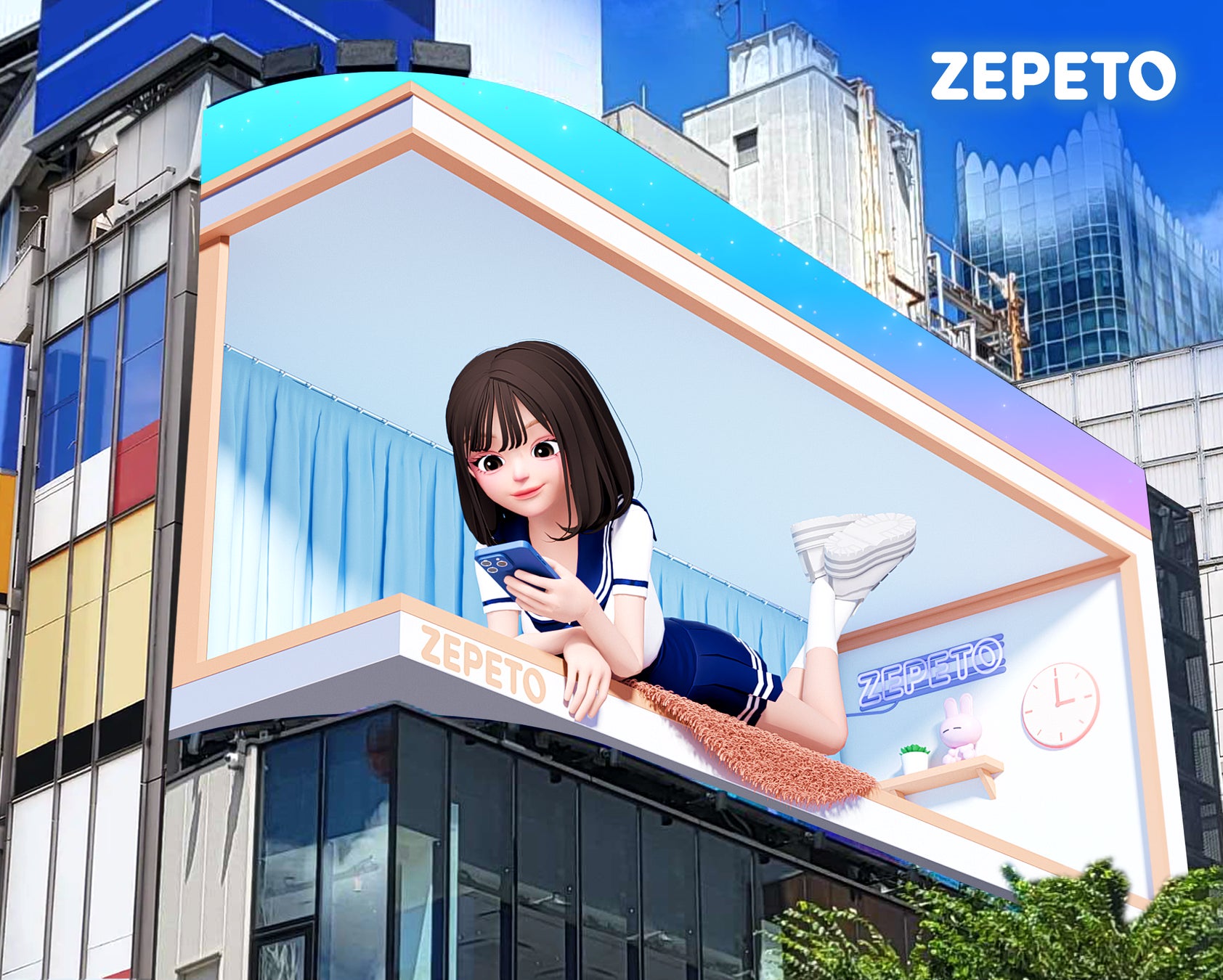 ZEPETO、3D広告・クロス新宿ビジョンに8/28～9/4広告掲出 2Dアバターでなりたい自分を叶えるストーリー | PANORA