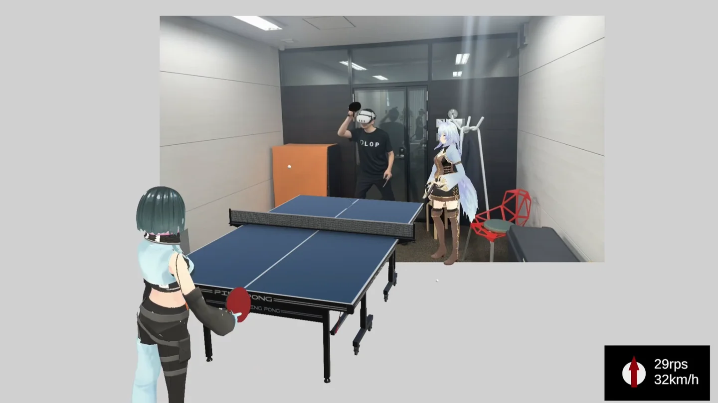 VTuberとスポーツができるVR卓球「Tenbillion Table Tennis」、現実と3Dアバターの合成機能を追加 | PANORA