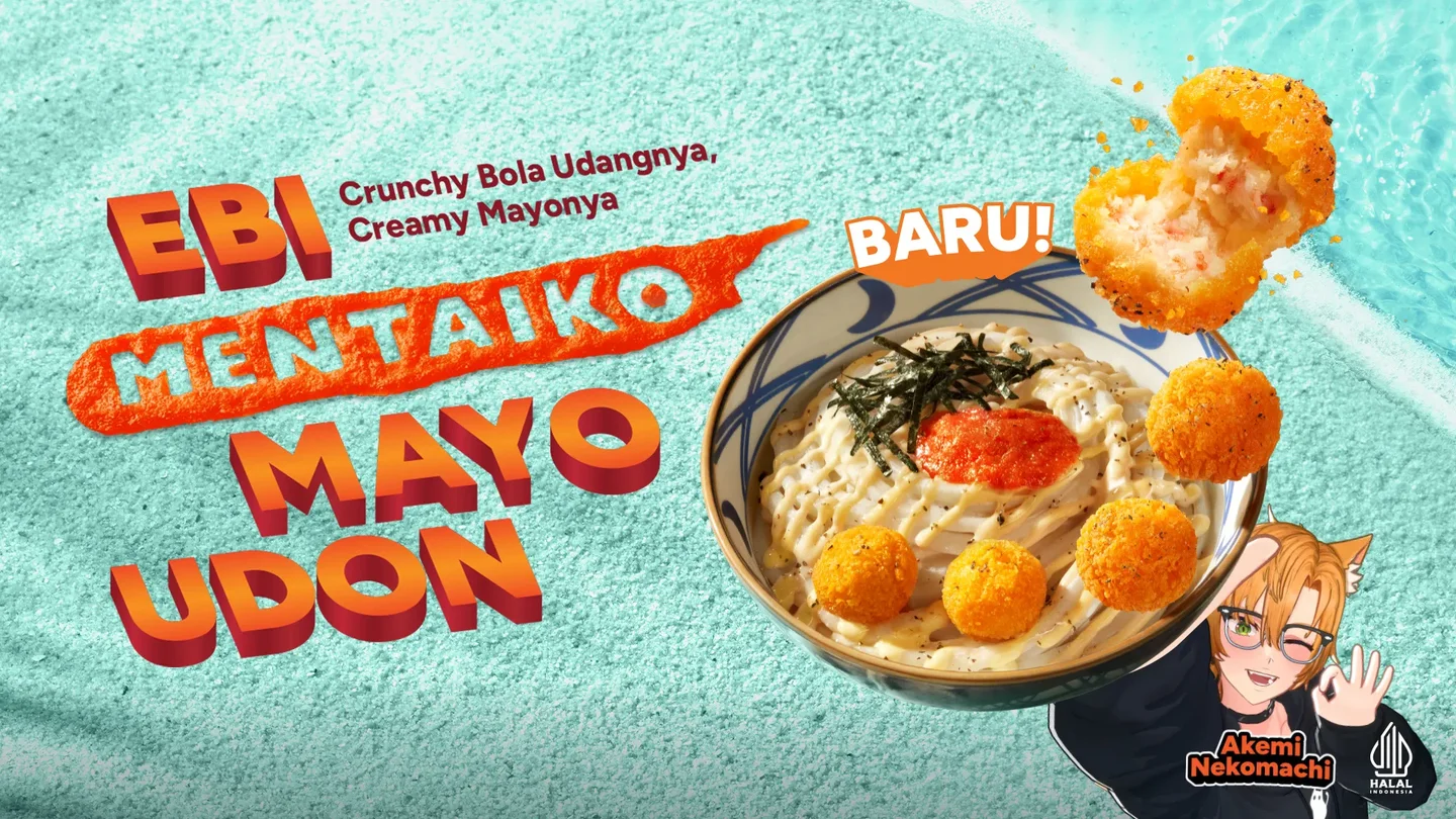 VTuber Akemi Nekomachi × 丸亀製麺インドネシア：エビマヨうどん登場 | PANORA