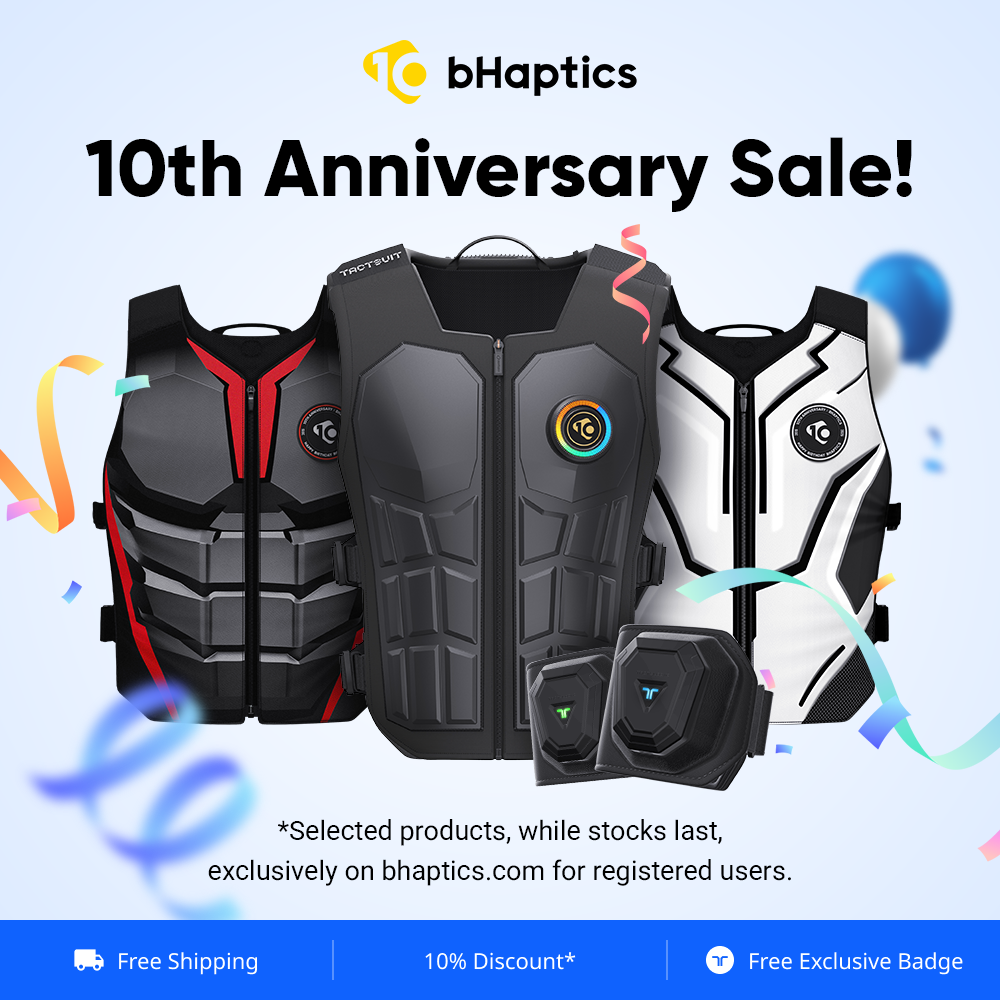 ウェアラブル型触覚デバイス開発の「bHaptics」、創業10周年を記念しキャンペーンを実施 | PANORA